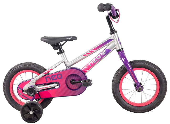 Apollo Neo+ 12 Girls Brushed Alloy / Purple – Moronis Bikes Bendigo
